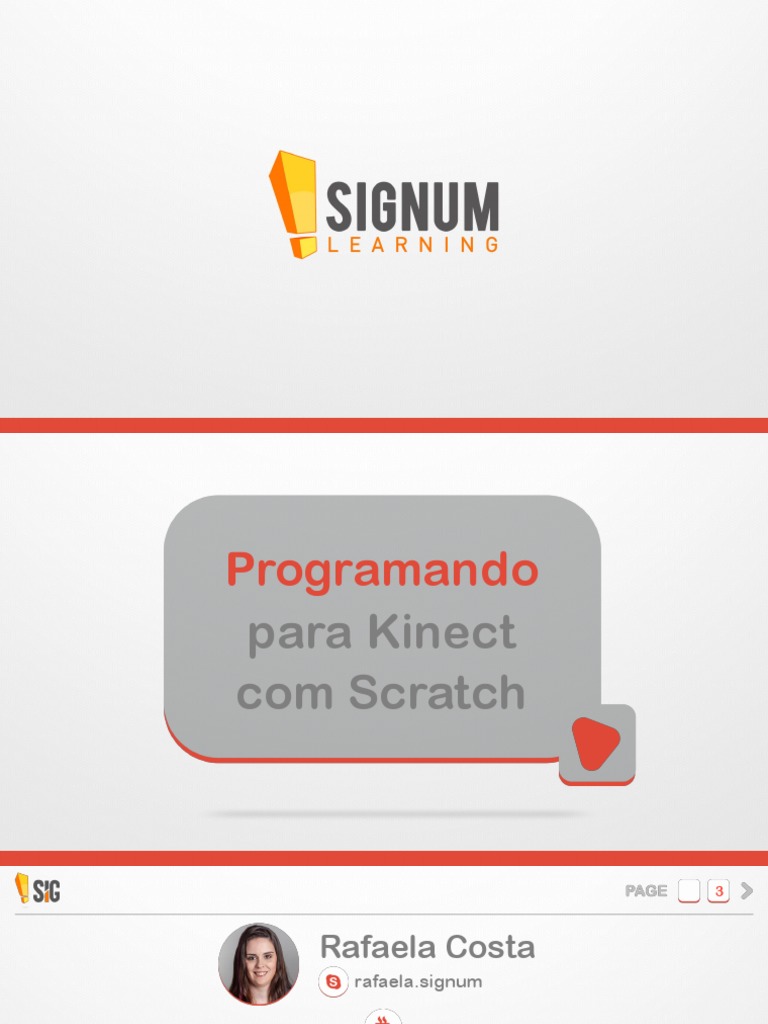 Programando para Kinect com Scratch | PDF | Interfaces gráficas do usuário | Microsoft
