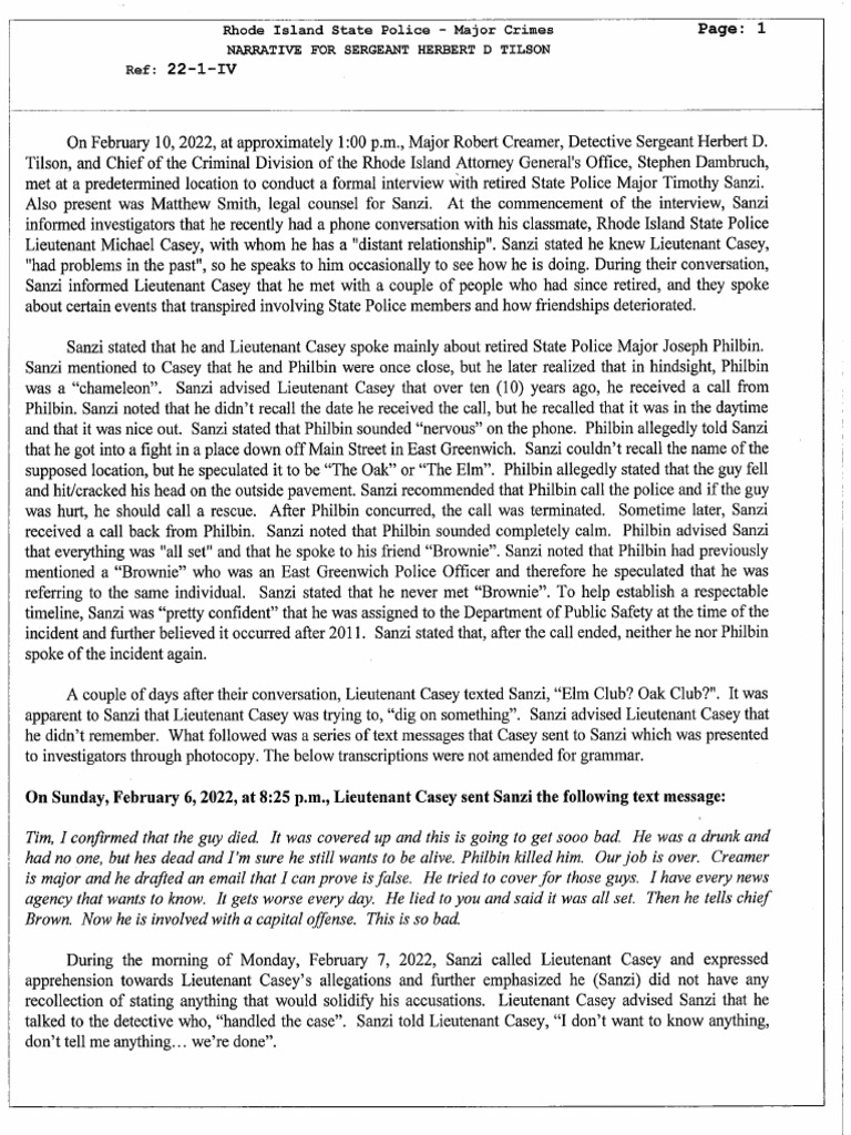 Rhode Island State Police Report | PDF
