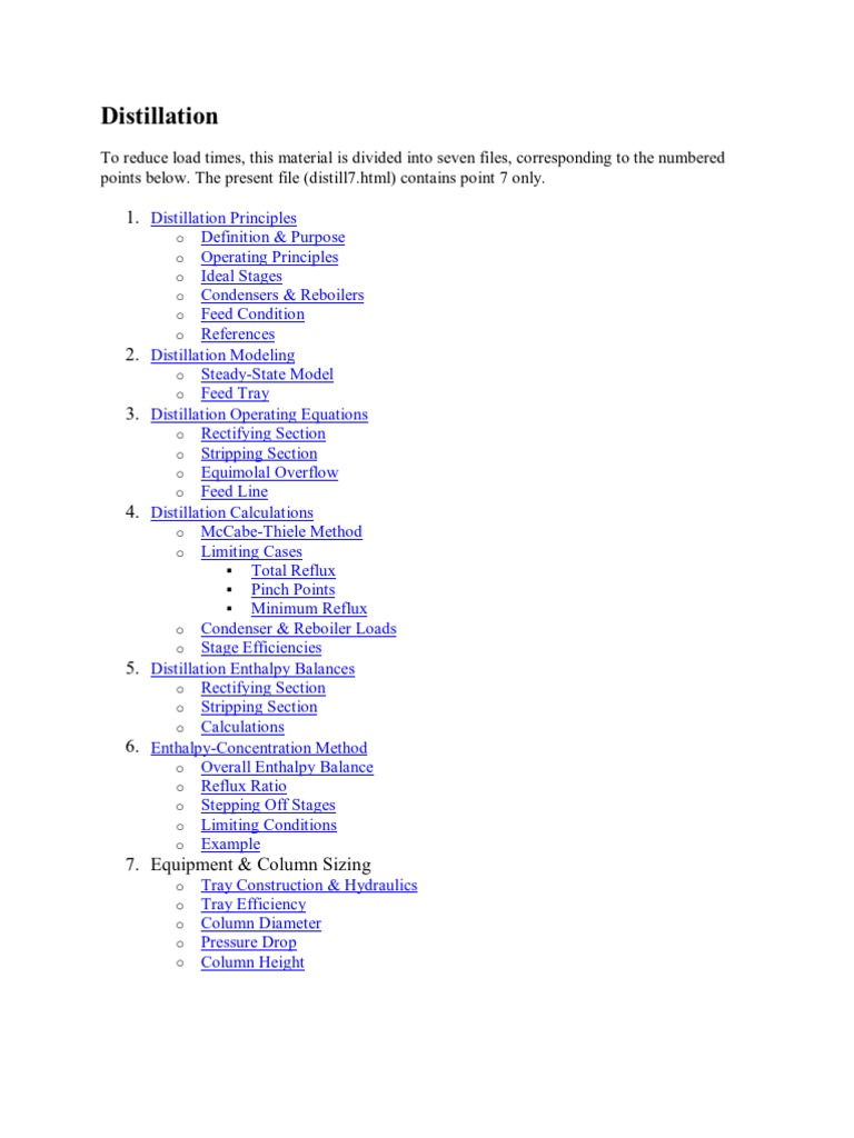 Distillation Calculation | Distillation | Drop (Liquid)