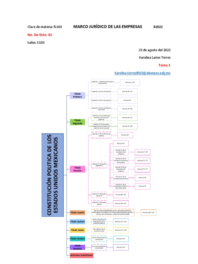 Esquema Constitucion Politica Karolina Larios Torres Pdf