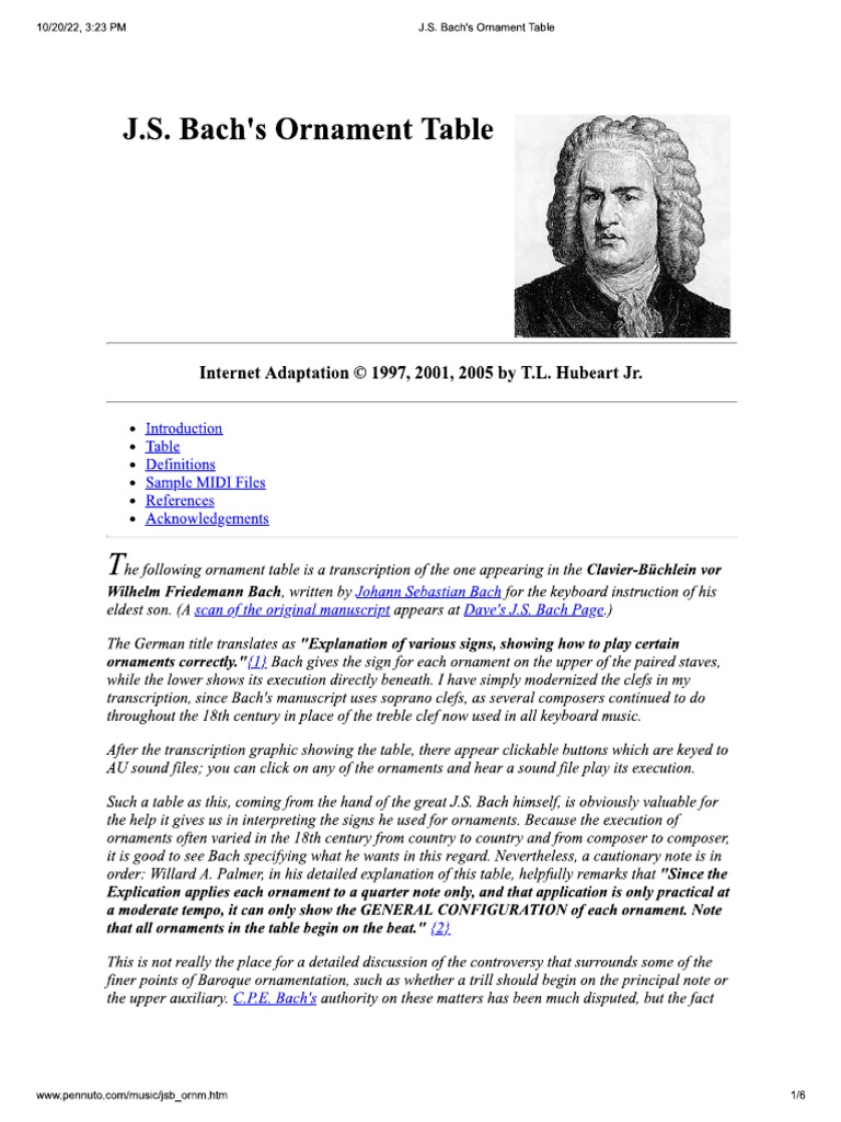 BACH - Trills (Resource) | PDF