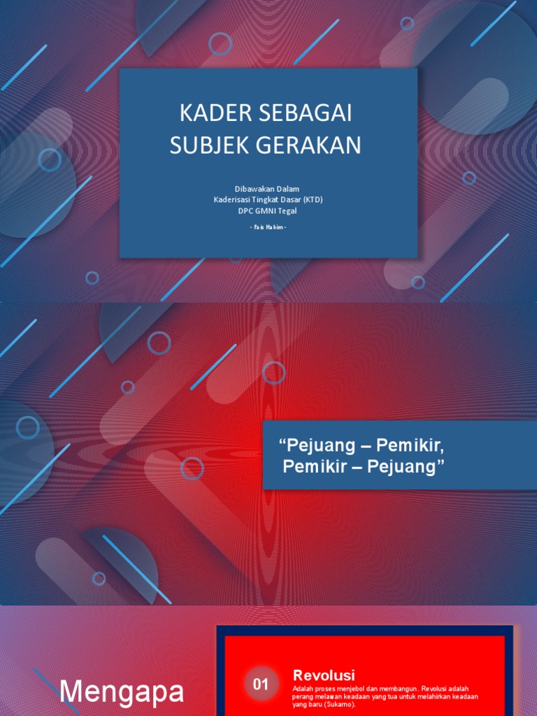 KADER SEBAGAI SUBJEK GERAKAN | PDF