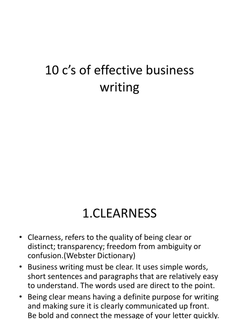 Principles of Effective Business Writing | PDF | Language Arts & Discipline