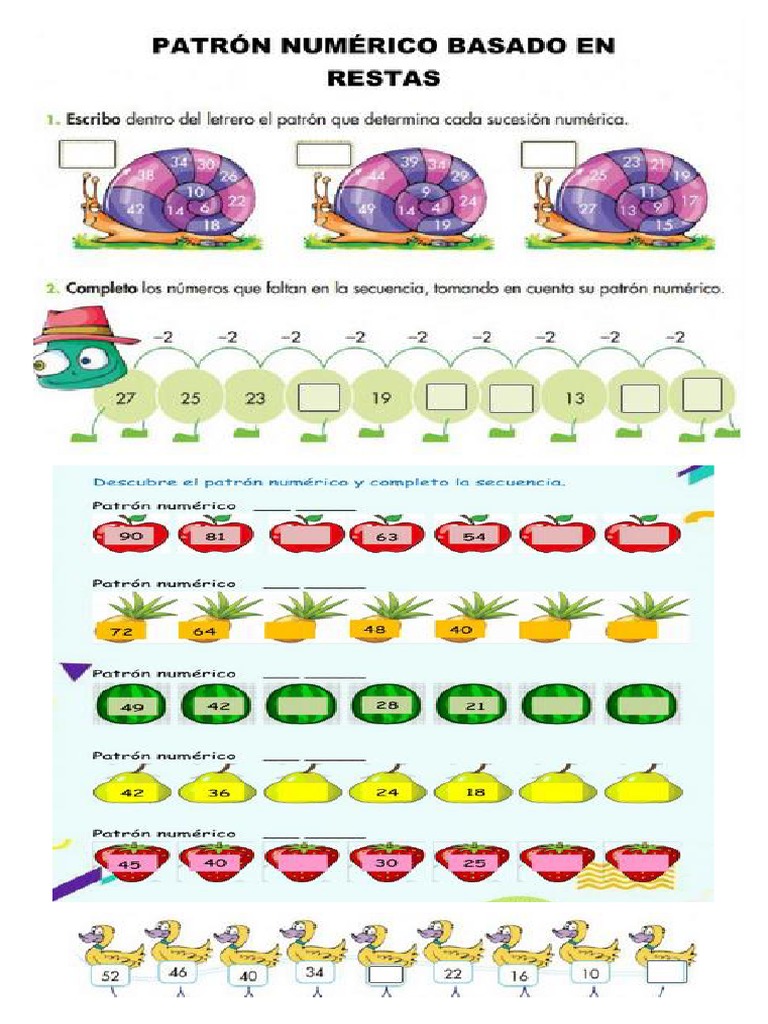 patrones de resta | PDF