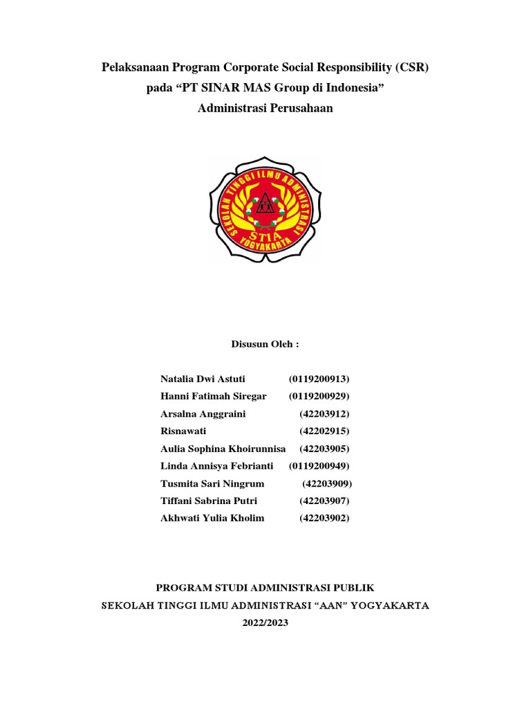 Tugas Paper Kelompok 3 'CSR' | PDF