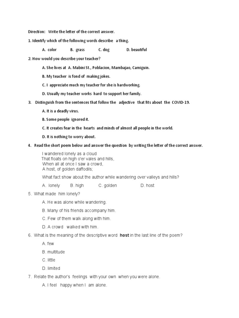 blooms taxonomy questions | PDF