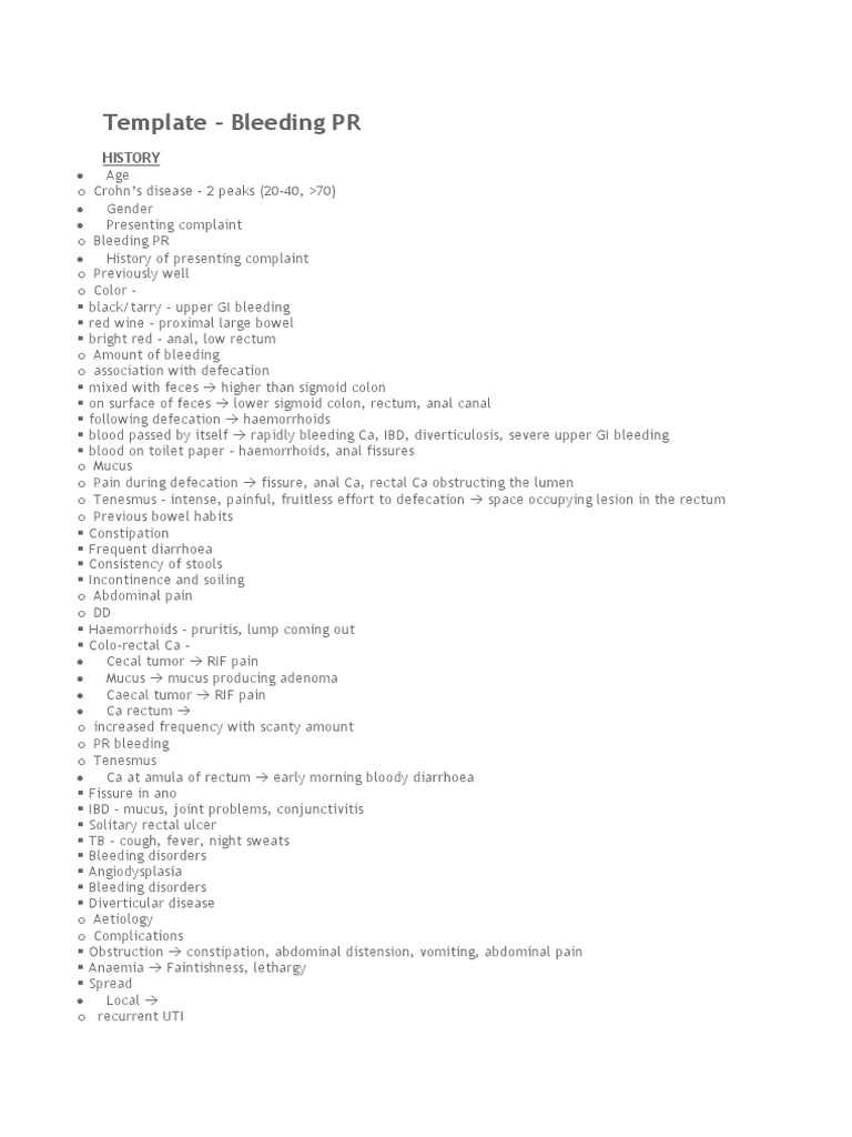 Template - Bleeding PR | PDF