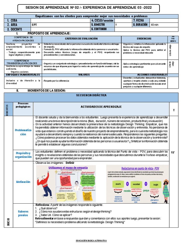 Sesión 12 - Ept 2° - Avanzado Eda 3 | PDF | Evaluación | Aprendizaje