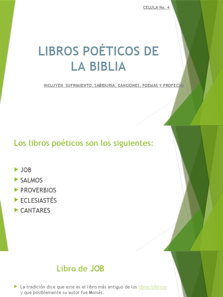 Libros Poéticos de La Biblia | PDF | Libro de trabajo | Salmos