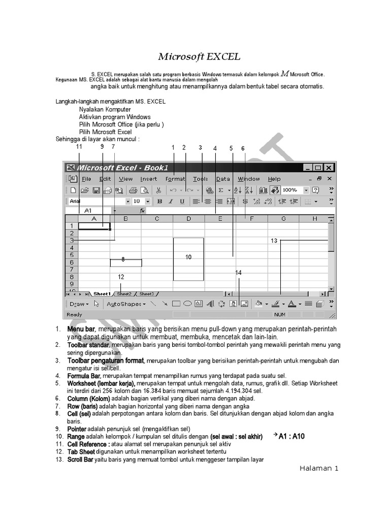 Adoc - Pub - Microsoft Excel Materi Dan Latihan Microsoft Excel | PDF