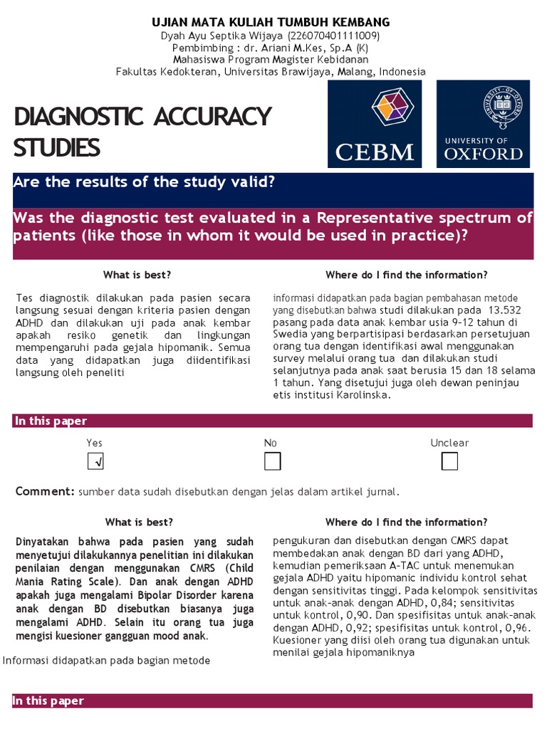 Diagnostic Accuracy Studies 1 | PDF