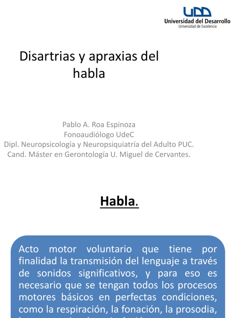 Disartrias y Apraxias Del Habla | PDF
