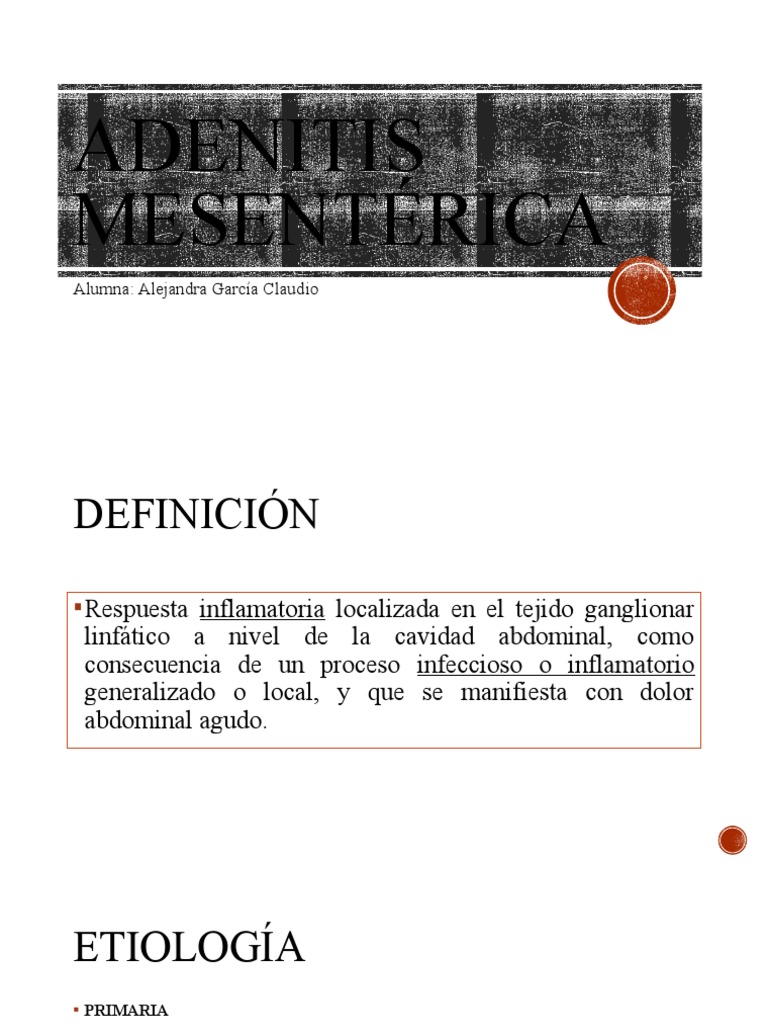 Adenitis Mesentérica | PDF