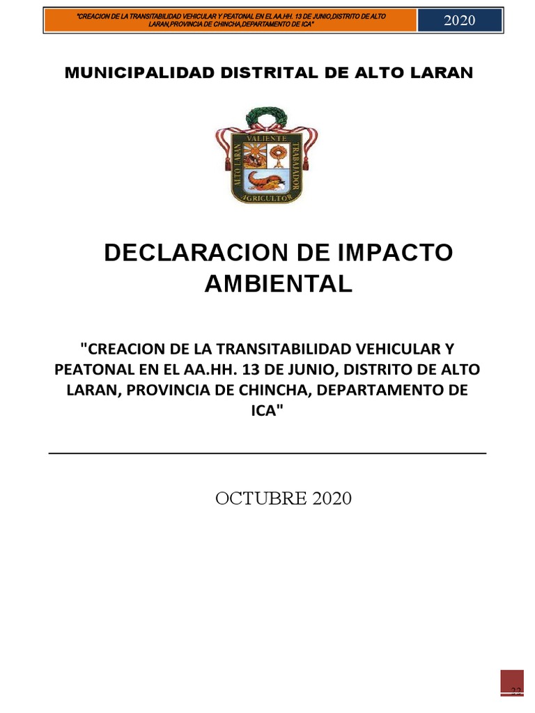 Declaracion de Impacto Ambiental 13 de Junio | PDF | Evaluación de impacto ambiental | Los bosques