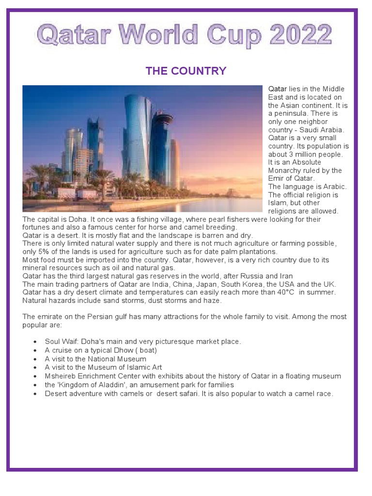 Overview of Qatar: Geography and Culture | PDF | Qatar | Doha