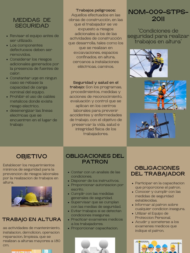 Triptico Nom 009 Stps 2011 | PDF | Ciencias de la Salud