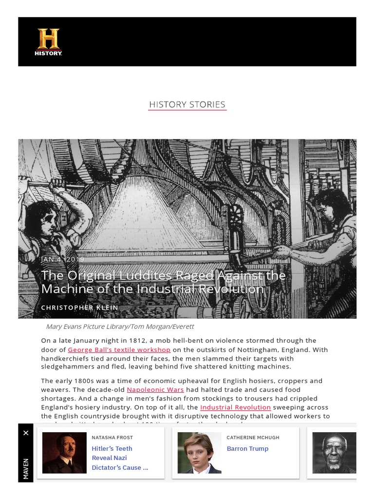 The Original Luddites Raged Against the Industrial Revolution Machine ...