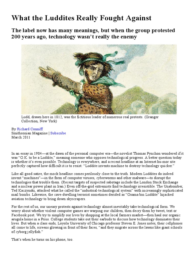 What the Luddites Really Fought Against _ History _ Smithsonian ...