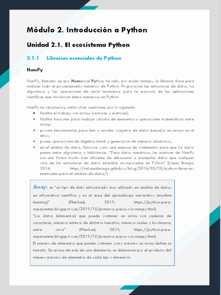 Módulo 2 Introducción A Python Pdf Python Lenguaje De Programación Informática