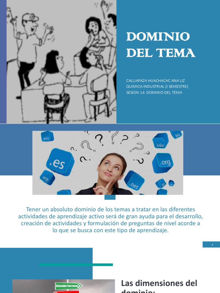 Dominio del Tema en Presentaciones | PDF | Comunicación no verbal ...