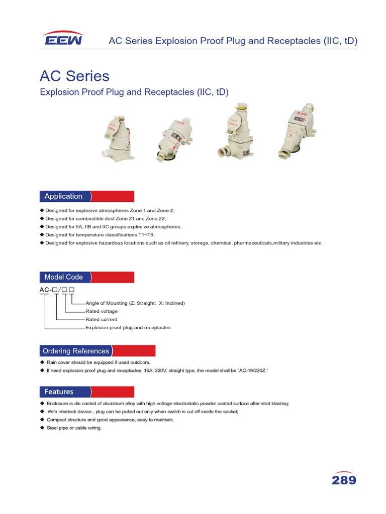 HRLM - Catalogue # Ex Apparatus - AC Series Explosion Proof Plug and ...