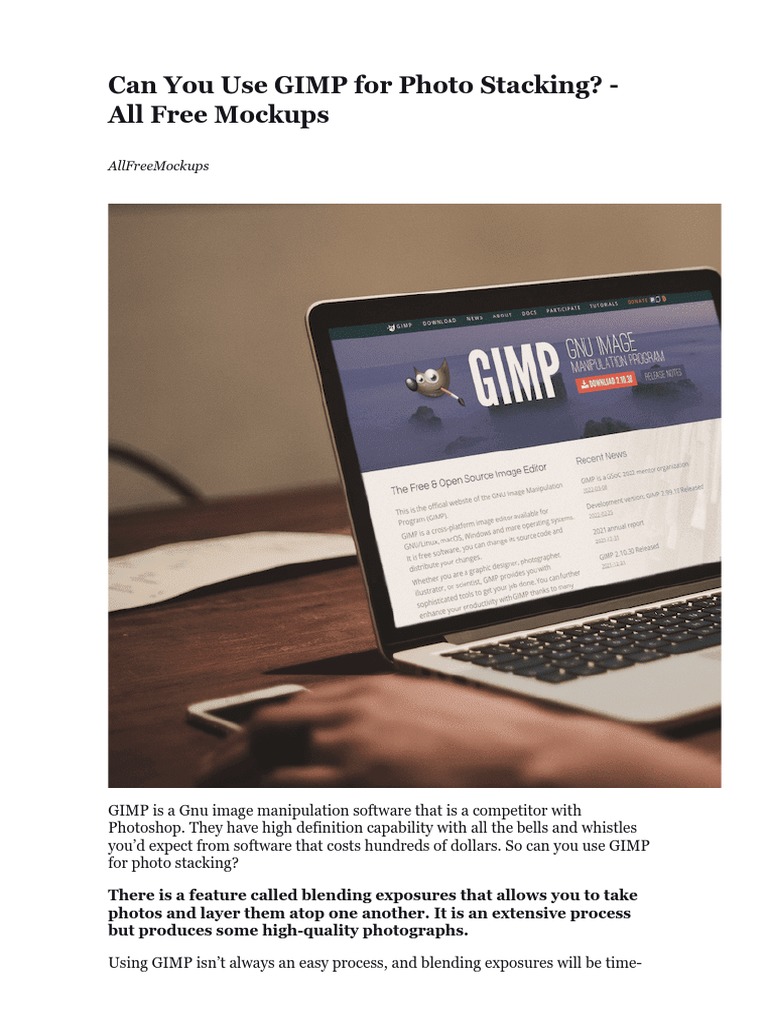 Can You Use GIMP For Photo Stacking - All Free Mockups | PDF | Computing | Imaging