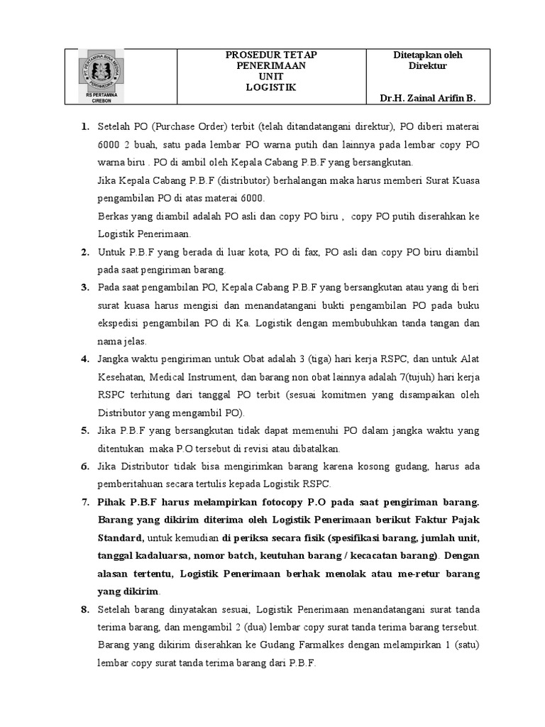 Protap Penerimaan | PDF