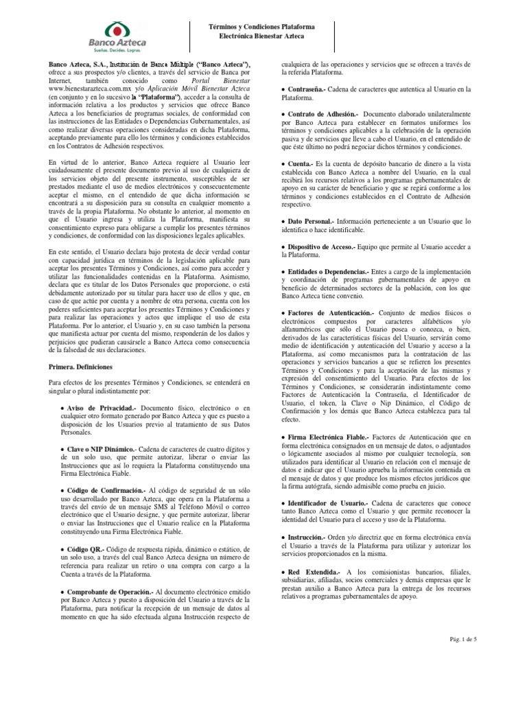 General Terminos y Condiciones | PDF | Contraseña | Bancos