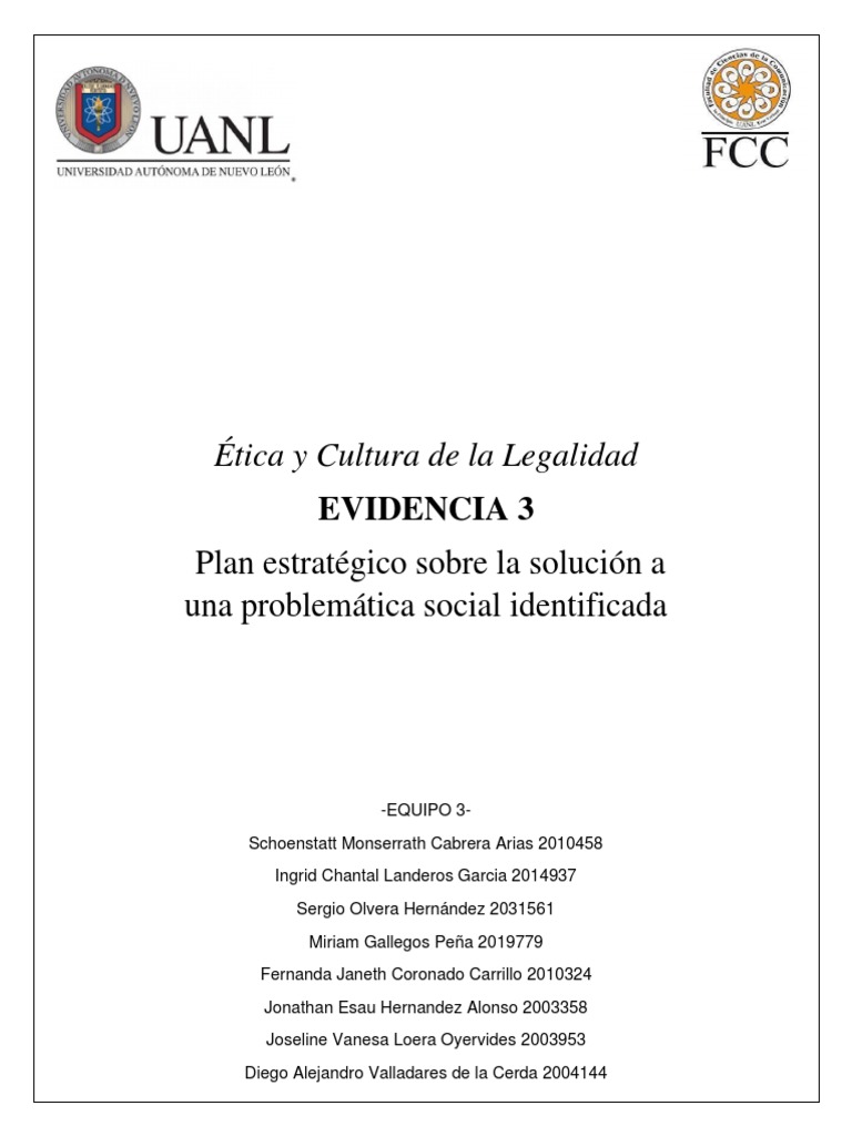 EQUIPO3 - Plan Estratégico Sobre La Solución A Una Problemática Social Identificada | PDF | La ...