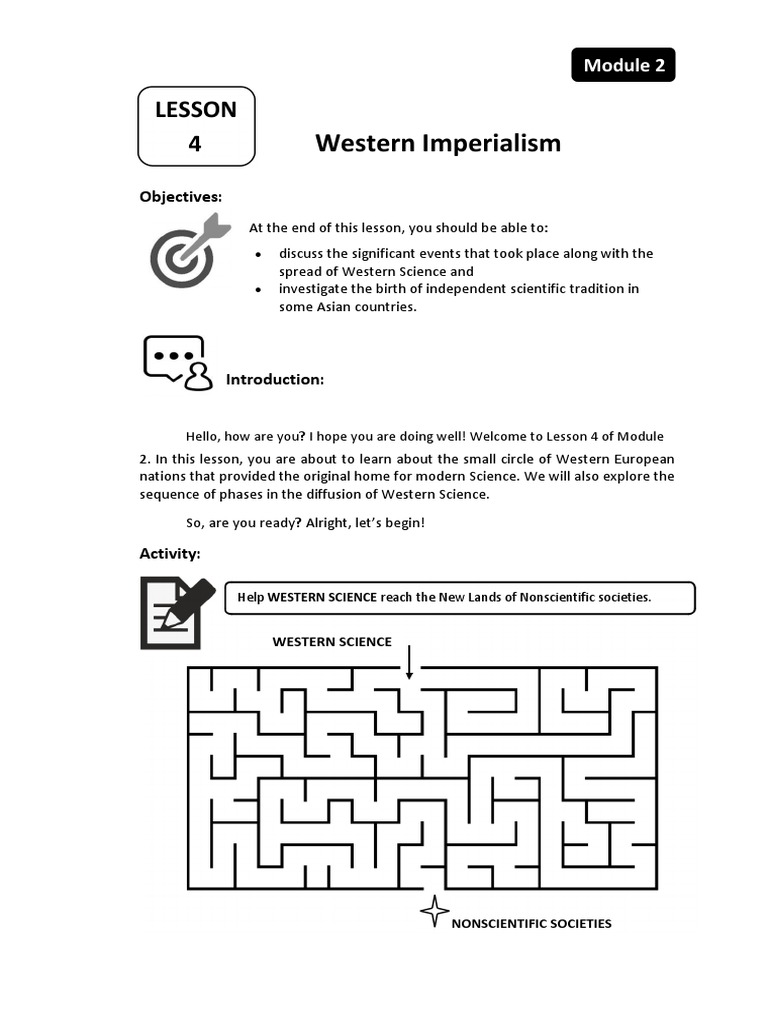 STS121 M2L4 - Western Imperialism | PDF | Science | Philosophy Of Science
