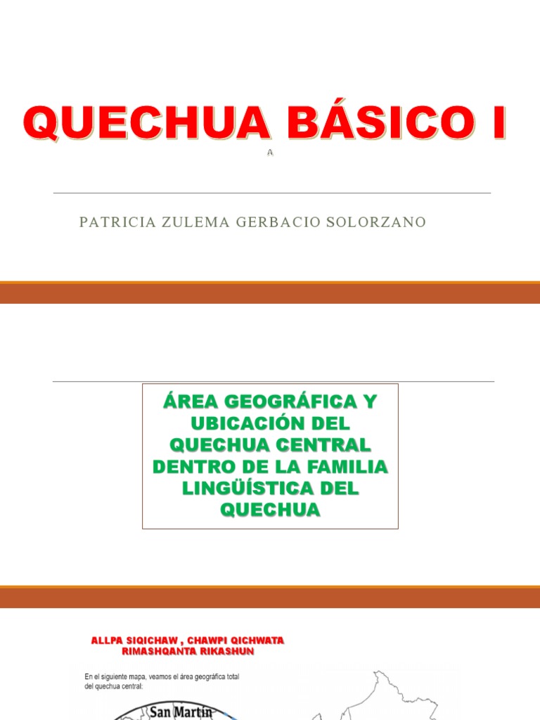 Clase 1 y 2 Quechua Basico Nivel 1 en Vivo | PDF