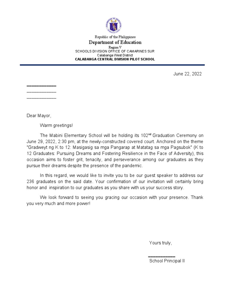 Letter-Of-Invitation-To-Guest Speaker | PDF