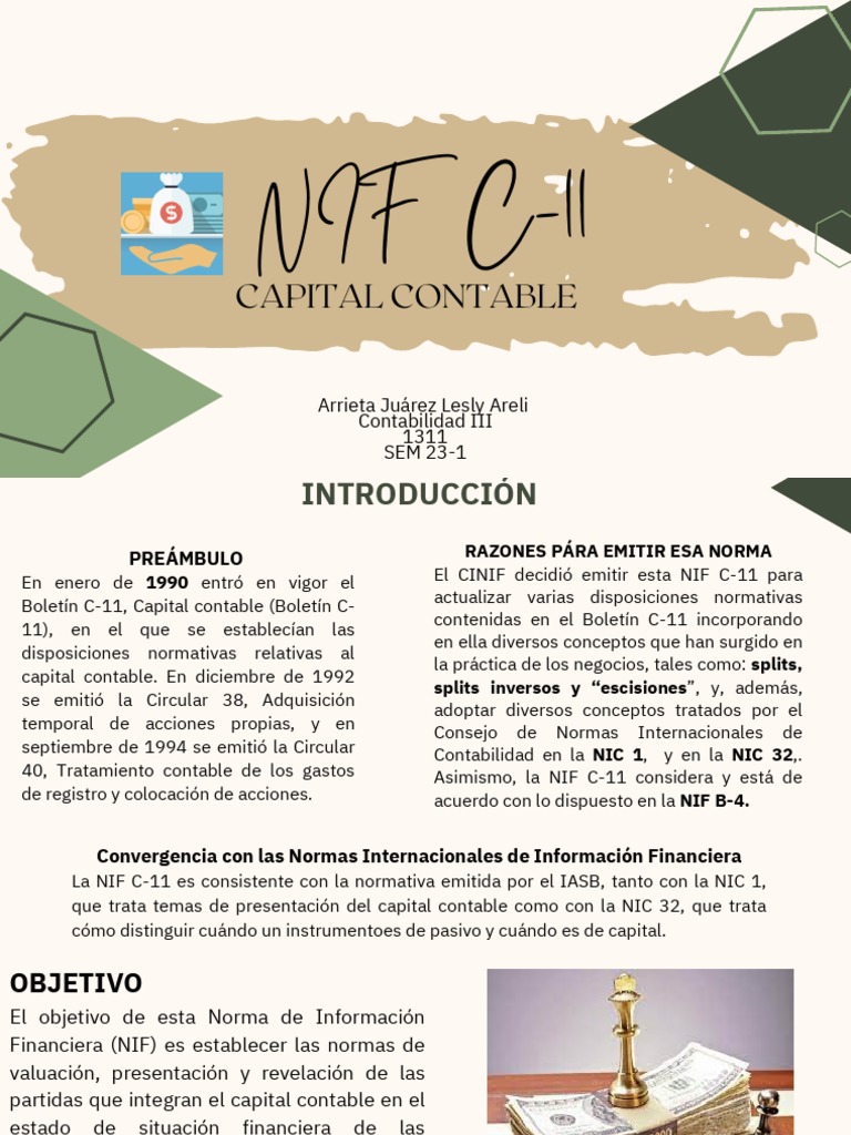 NIF C-11 PRESENTACIÓN | PDF | Compartir (Finanzas) | Contabilidad