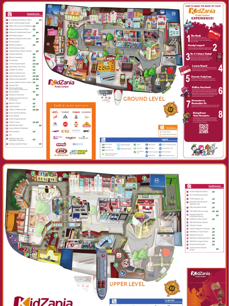 Kidzania Kuala Lumpur Park Map | PDF