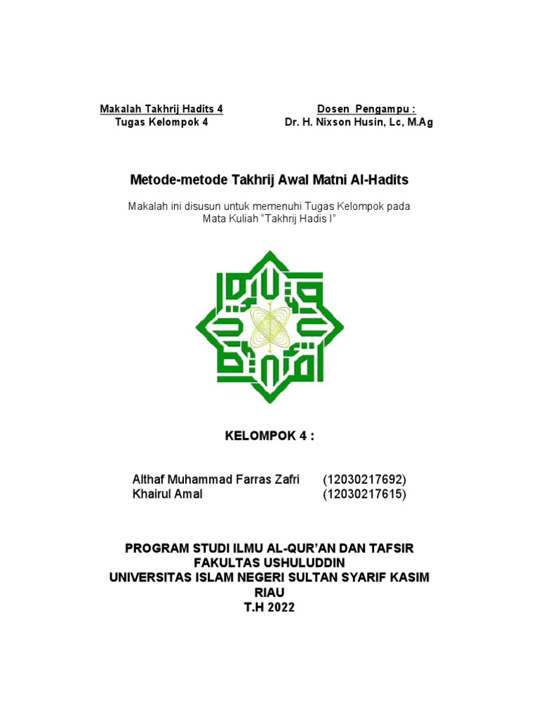Takhrij Hadits | PDF Takhrij Hadits | PDF