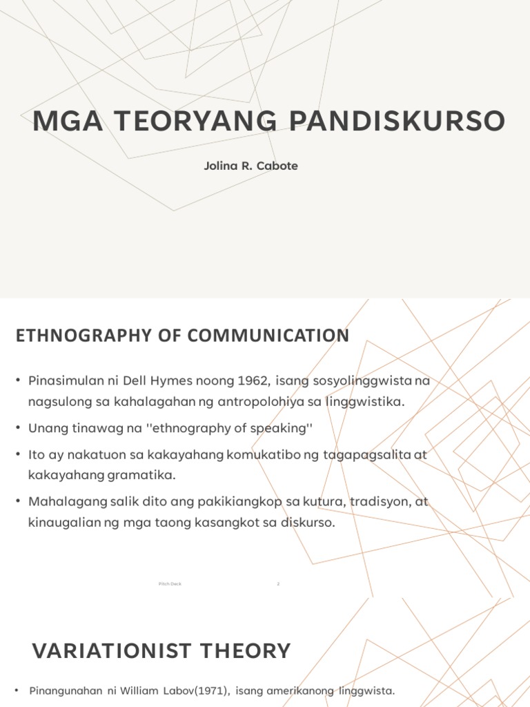 Teoryang Pandiskurso | PDF