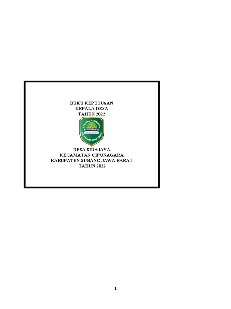 Profil Desa Sidajaya 2022 | PDF