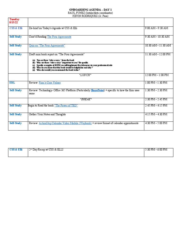 Day 2 (Jr. para and Intake) - 8.16.22 | PDF