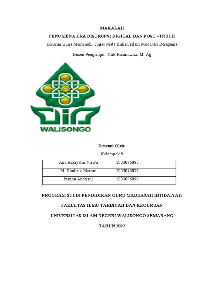 MAKALAH Moderasi Kel. 9 | PDF