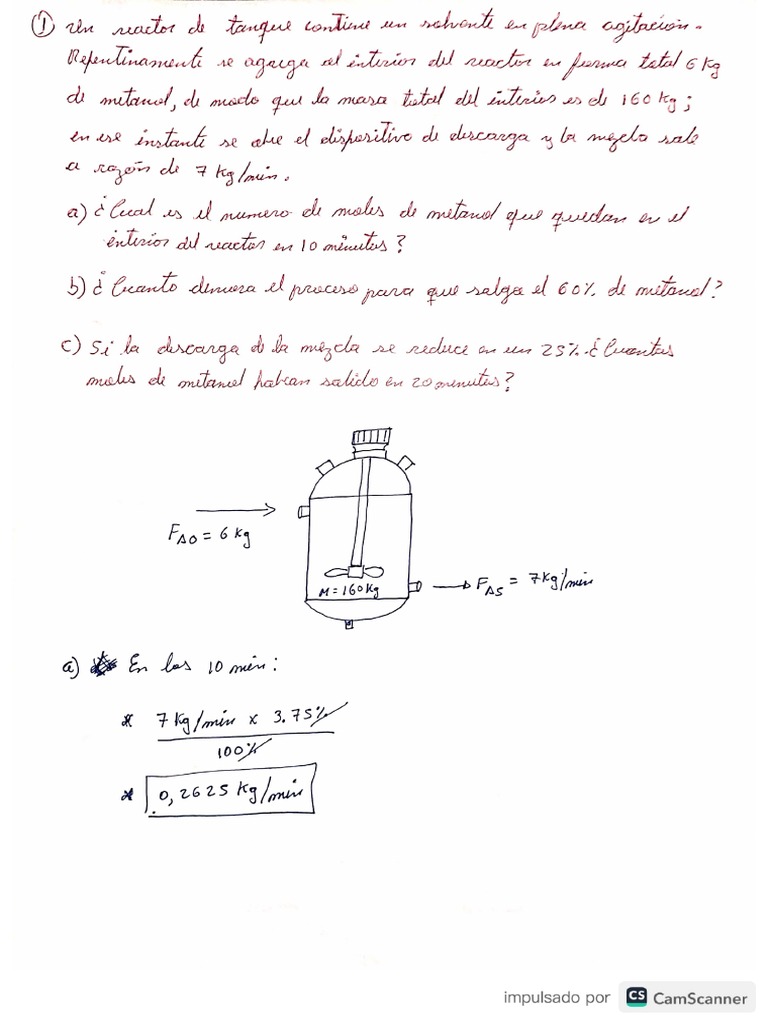 Practica de Diseño de Reactores | PDF