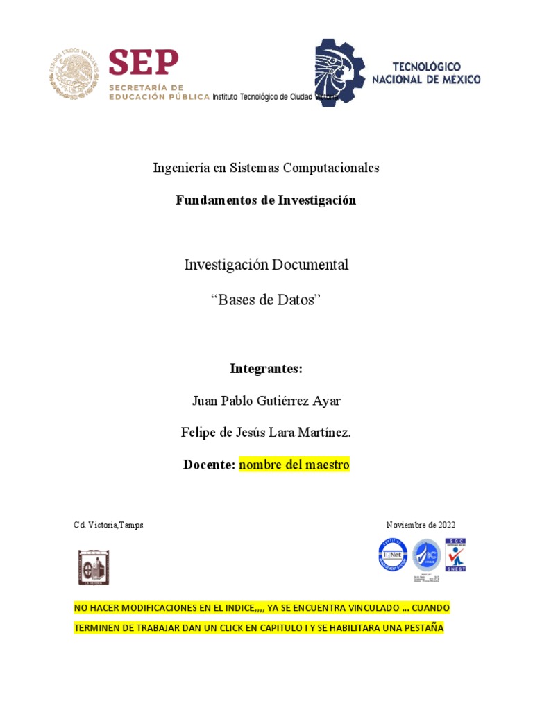 7-8 Inv Doc Base de Datos | PDF 7-8 Inv Doc Base de Datos | PDF