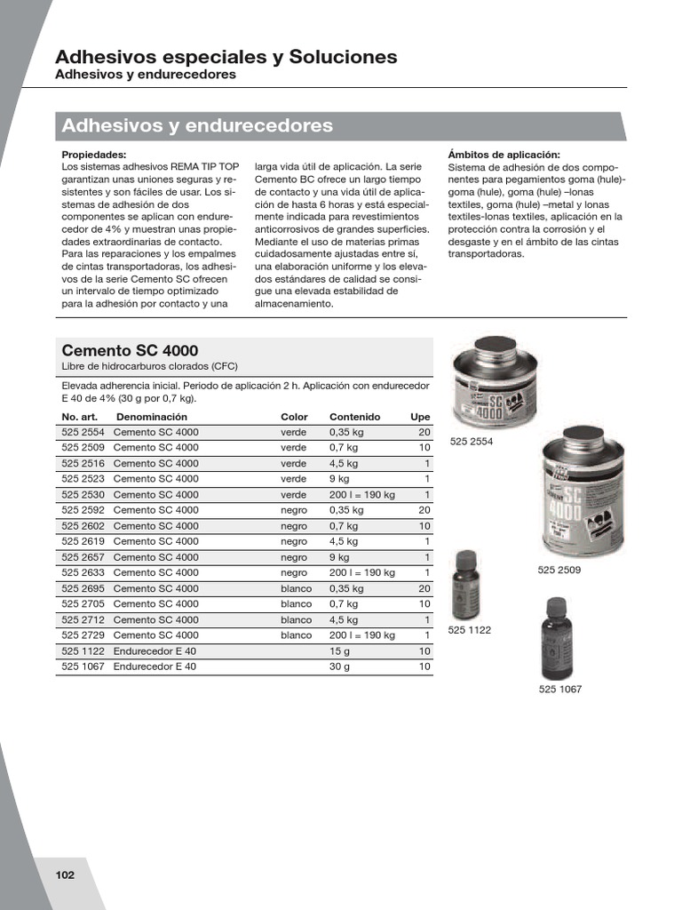 Cemento SC 4000: Propiedades y Usos | PDF | Cemento | Ingeniería ...