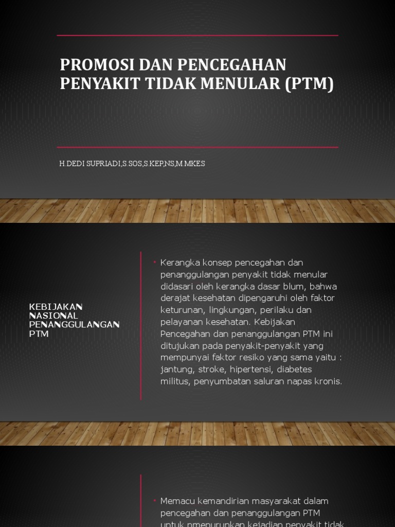 Promosi Dan Pencegahan Penyakit Tidak Menular (PTM | PDF