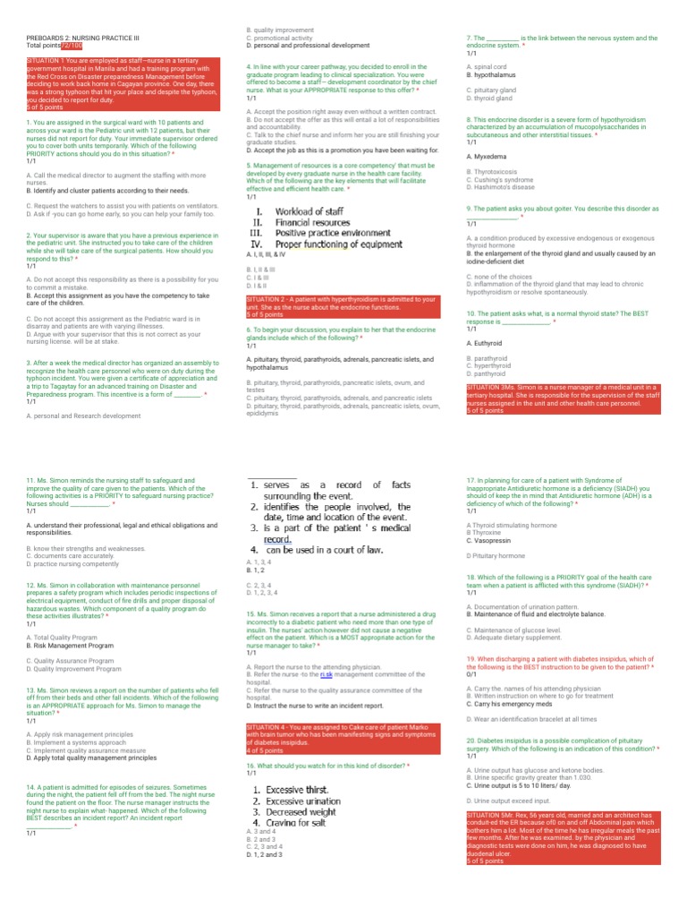 Preboards 2 - NP3 (Printable) | PDF | Thyroid | Endocrine System