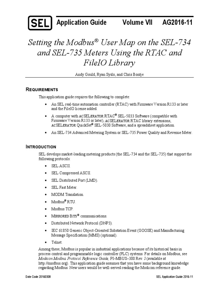 Modbus Rtac Pdf Spreadsheet String Computer Science 