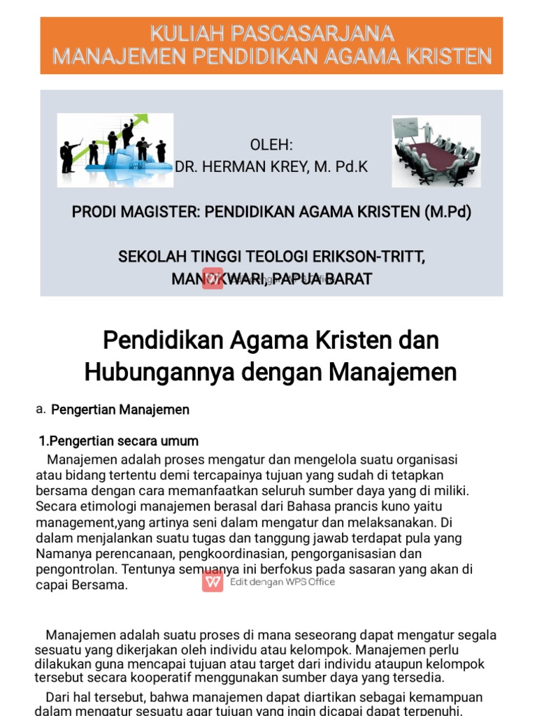Manajemen PAK 1 | PDF