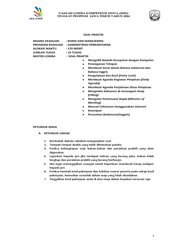 SOAL LKS 2016 Yang Sudah Digabung OK Urgent | PDF