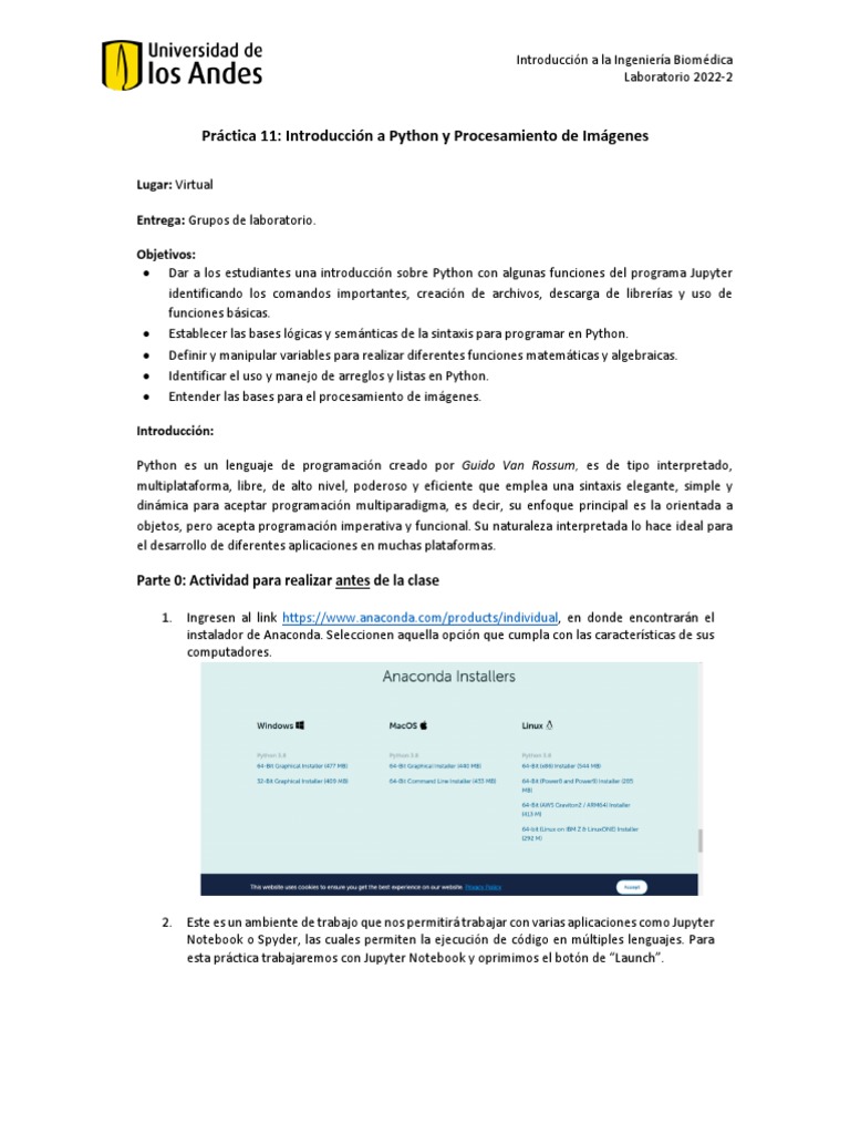 Práctica 11 - Python y Procesamiento de Imágenes (2022-1) | PDF ...
