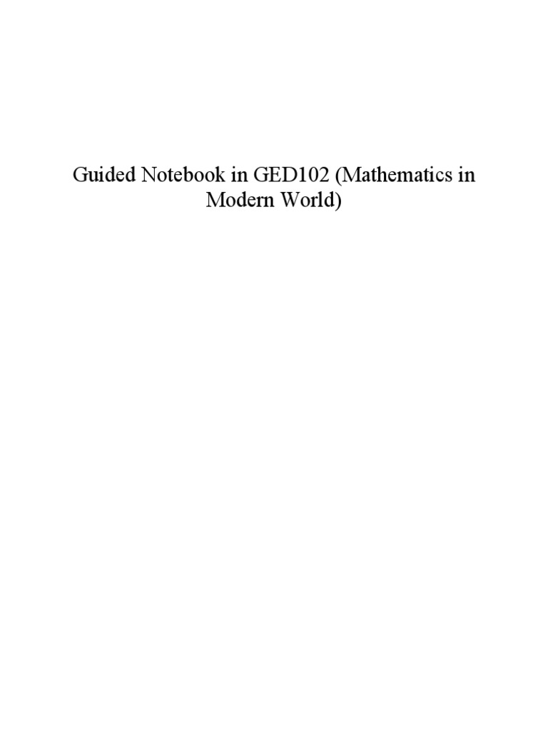 GED102 W2 Weekly Guided Notebook | PDF | Function (Mathematics) | Set ...