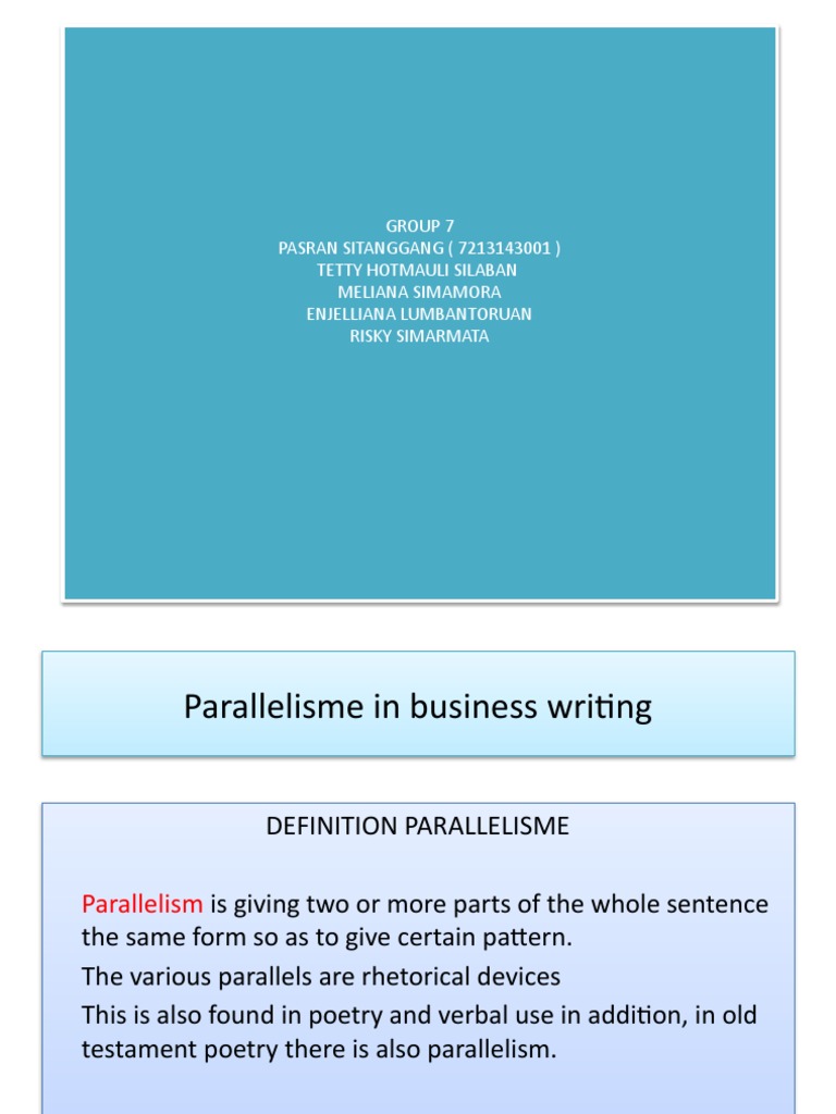 Parallelism in Business Writing | PDF | Cognition | Cognitive Science